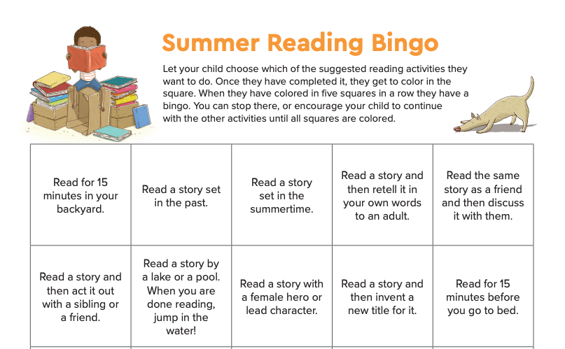 Summer Reading Bingo
